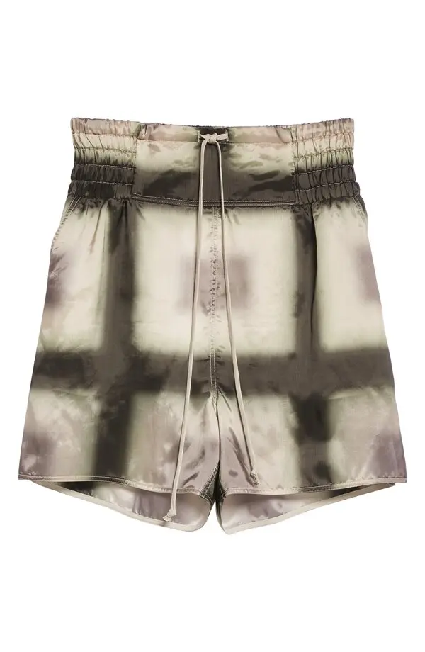 Rick Owens Plaid Cupro Boxing Shorts