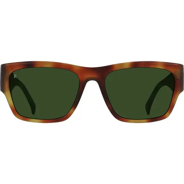 Raen Rufio 55mm Rectangular Sunglasses - Split Finish Moab Tortoise