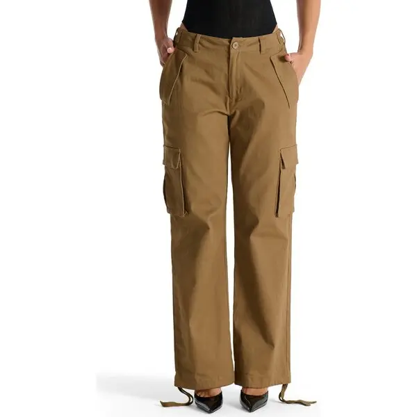 Naked Wardrobe Stretch Cargo Pants - Mocha