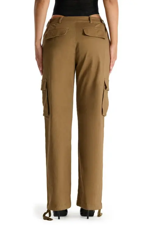 Naked Wardrobe Stretch Cargo Pants - Mocha