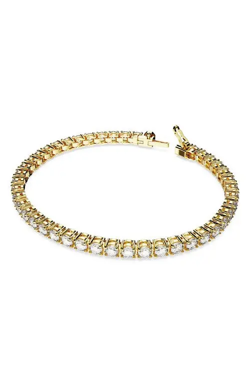 SWAROVSKI Re Matrix Tennis Bracelet - Gold