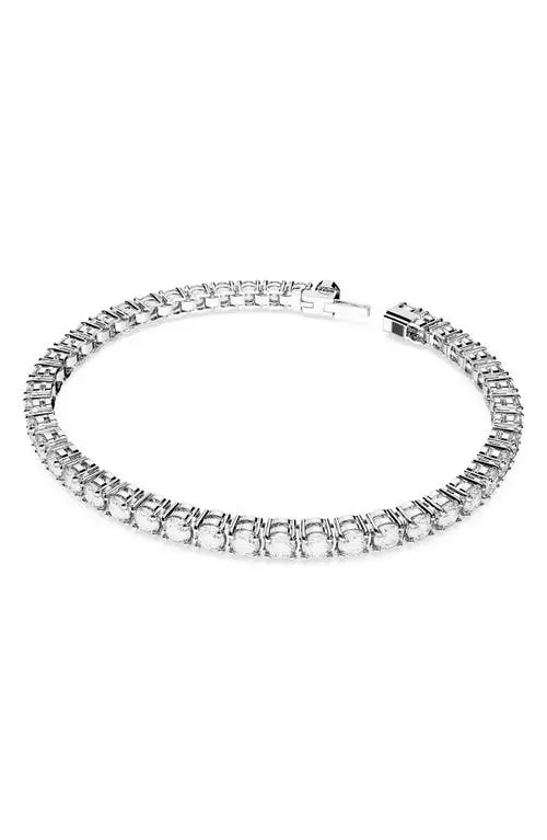 SWAROVSKI Re Matrix Tennis Bracelet - Silver