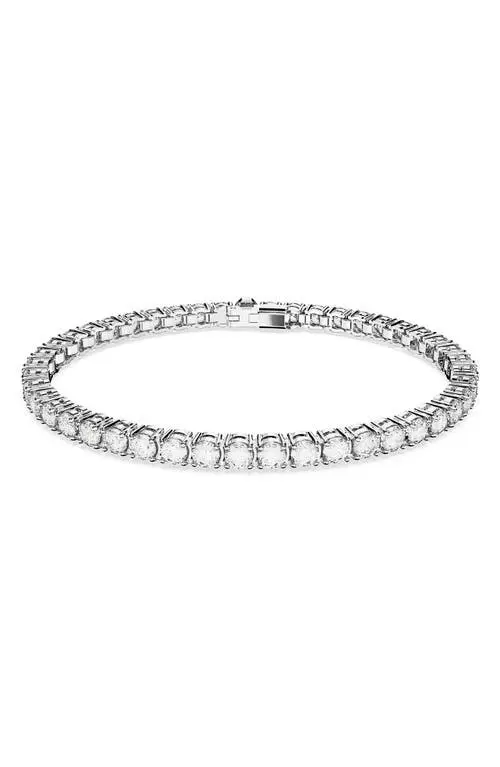 SWAROVSKI Re Matrix Tennis Bracelet - Silver