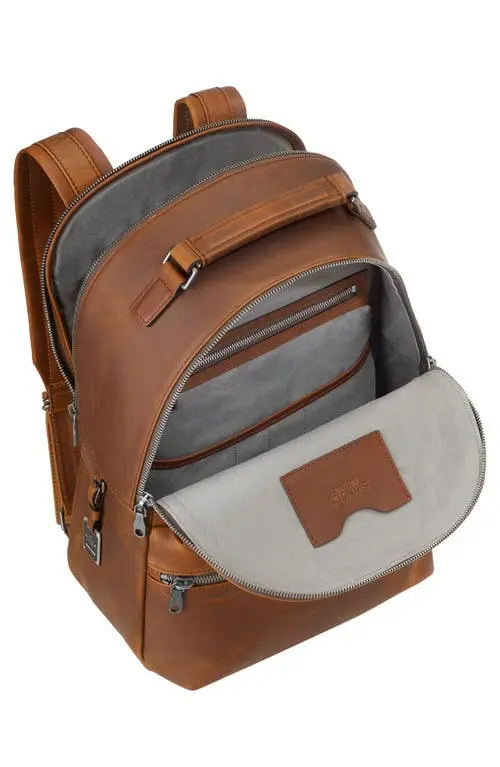 Shinola Runwell Leather Backpack - Medium Brown
