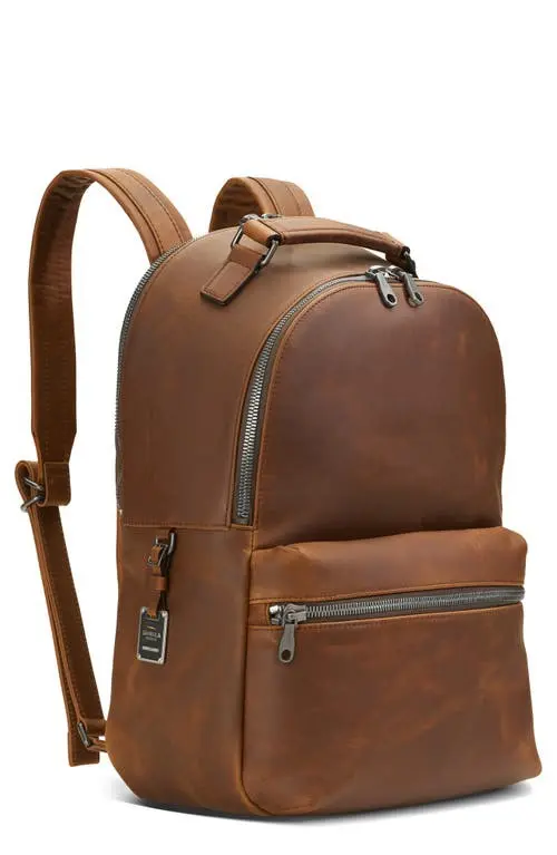 Shinola Runwell Leather Backpack - Medium Brown