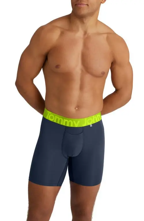 Tommy John 360 Sport 6-inch Hammock Pouch™ Boxer Briefs - Dress Blues/acid Lime Wb