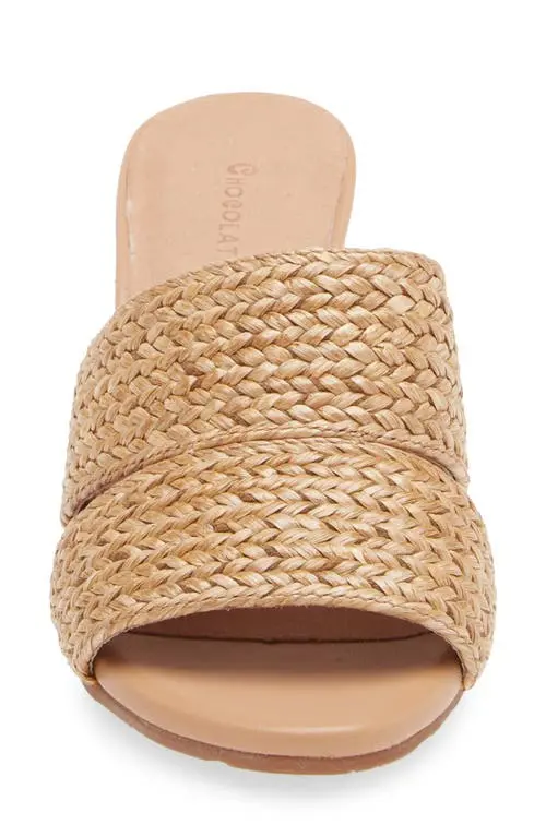 CHOCOLAT BLU Raffia Slide Sandal