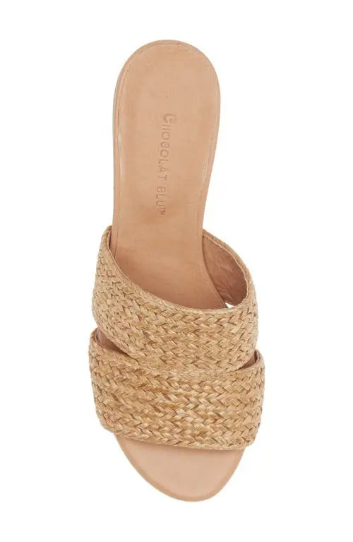 CHOCOLAT BLU Raffia Slide Sandal