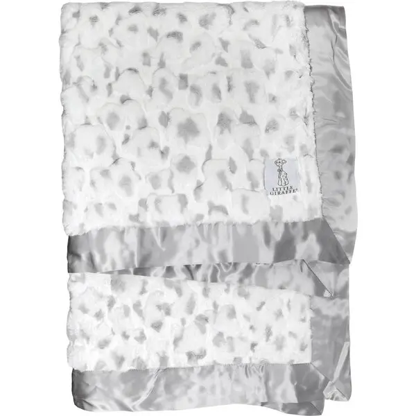 LITTLE GIRAFFE Luxe Kendi Baby Blanket - Silver