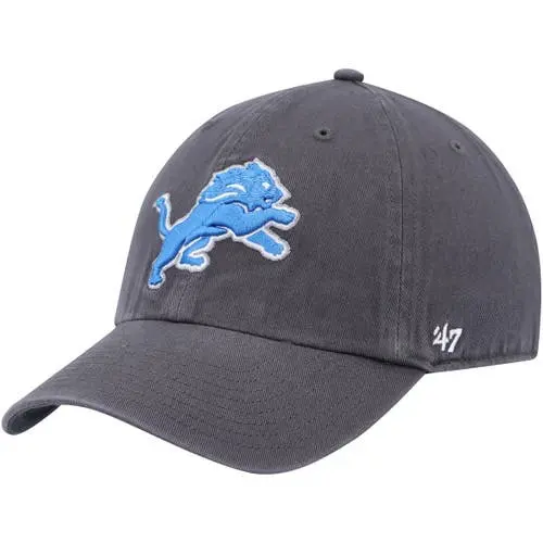 '47 Detroit Lions Secondary Clean Up Adjustable Cap - Charcoal