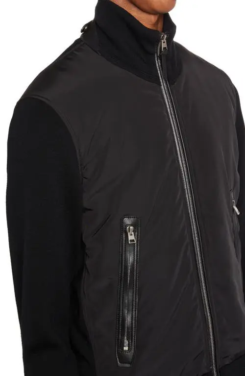 TOM FORD Mixed-media Zip Sweater