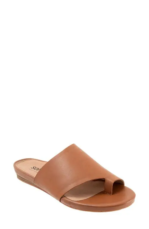 Softwalk Corsica Leather Slide Sandal - Luggage