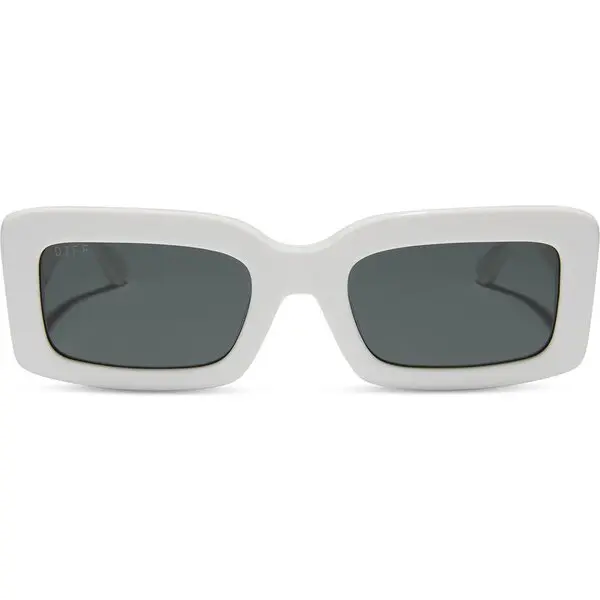 DIFF Indy 51mm Gradient Rectangular Sunglasses - Snowbound/grey