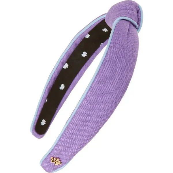 Lele Sadoughi Knotted Headband With Piping Trim - Lilac