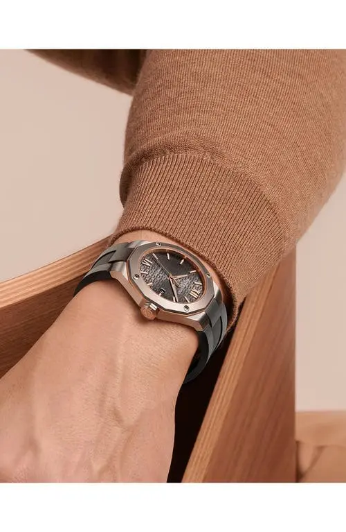 Baume & Mercier Riviera Automatic Rubber Strap Watch