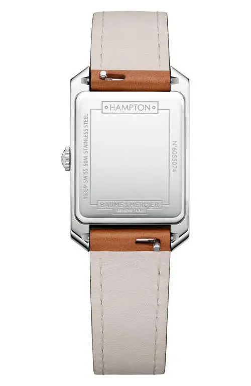 Baume & Mercier Hampton Automatic Leather Strap Watch