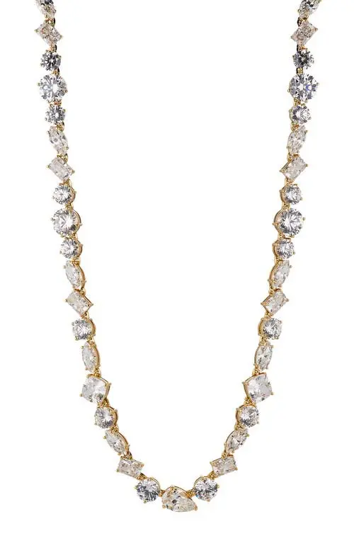 Nadri Cubic Zirconia Choker Necklace - Gold