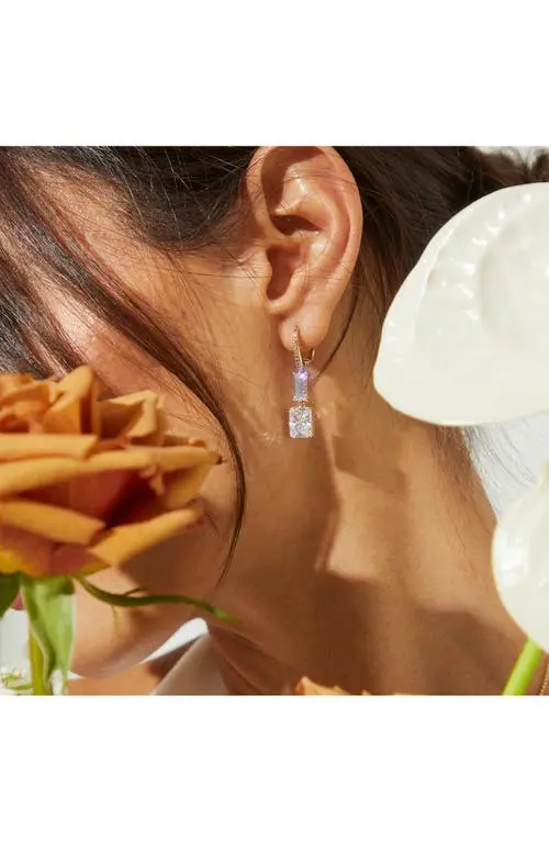 Nadri Double Drop Zirconia Earrings