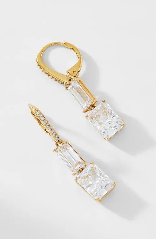 Nadri Double Drop Zirconia Earrings