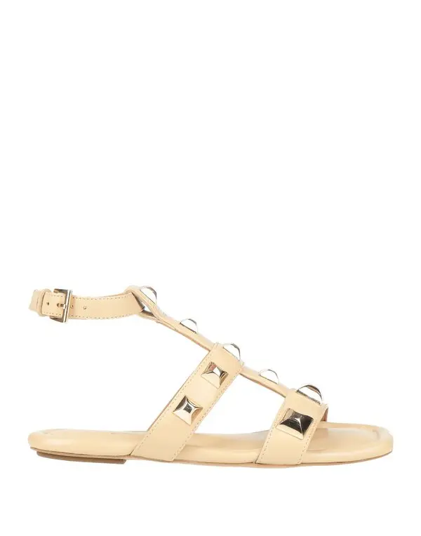 TWINSET Leather Sandals - Beige
