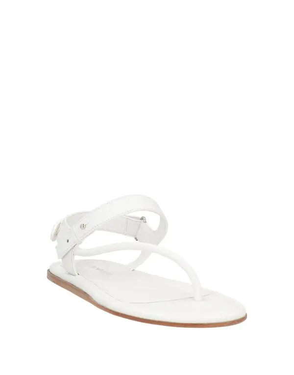 Emporio Armani Leather Thong Sandal - White