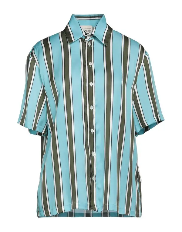 SEMICOUTURE Striped Viscose Shirt - Blue