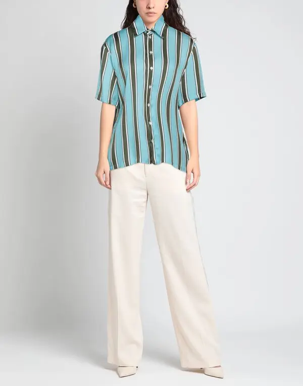 SEMICOUTURE Striped Viscose Shirt - Blue