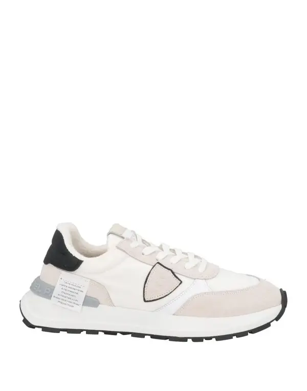 Philippe Model Sneakers In Soft Leather And Textile Fibers - White