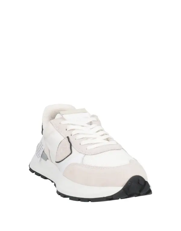 Philippe Model Sneakers In Soft Leather And Textile Fibers - White