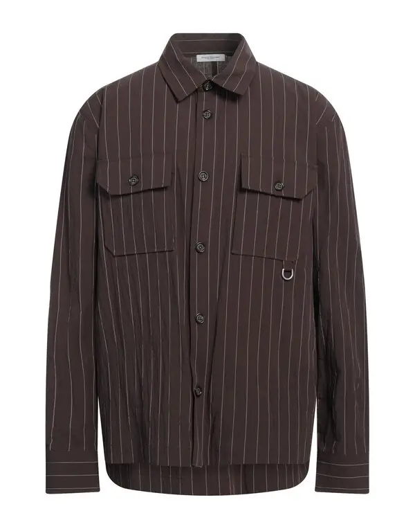 PAOLO PECORA Shirt Size Cotton, Elastane - Brown