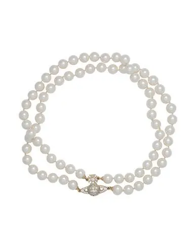 VIVIENNE WESTWOOD Necklace With Cubic Zirconia - Ivory