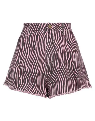 DIMORA Denim Zebra-print High-waisted Shorts - Pink