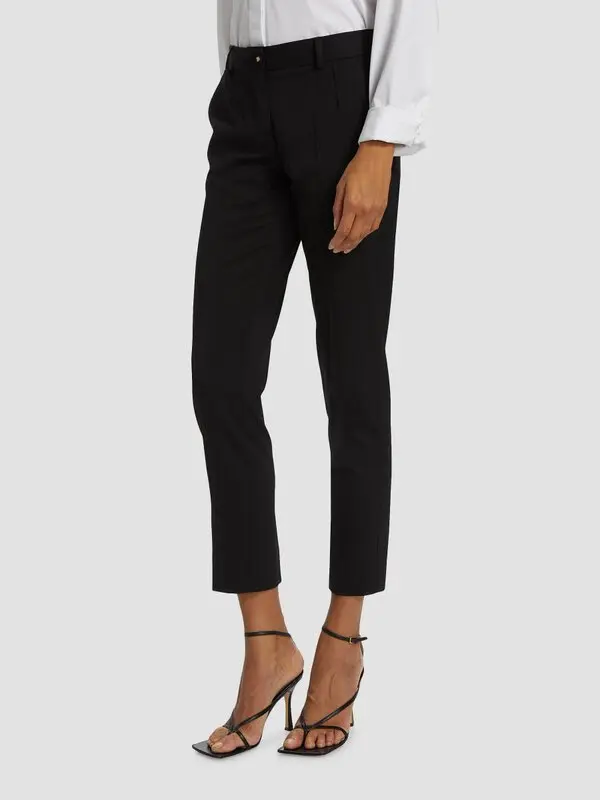 Dolce & Gabbana Kate Stretch Wool Slim-fit Pants