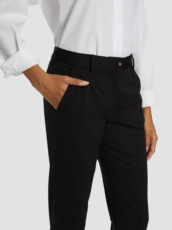 Dolce & Gabbana Kate Stretch Wool Slim-fit Pants