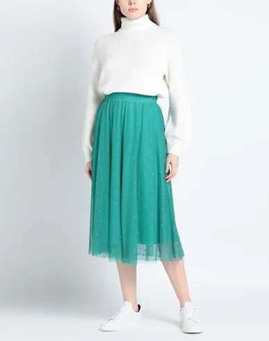 PEPITA Flared Polka Dot Midi Skirt - Green