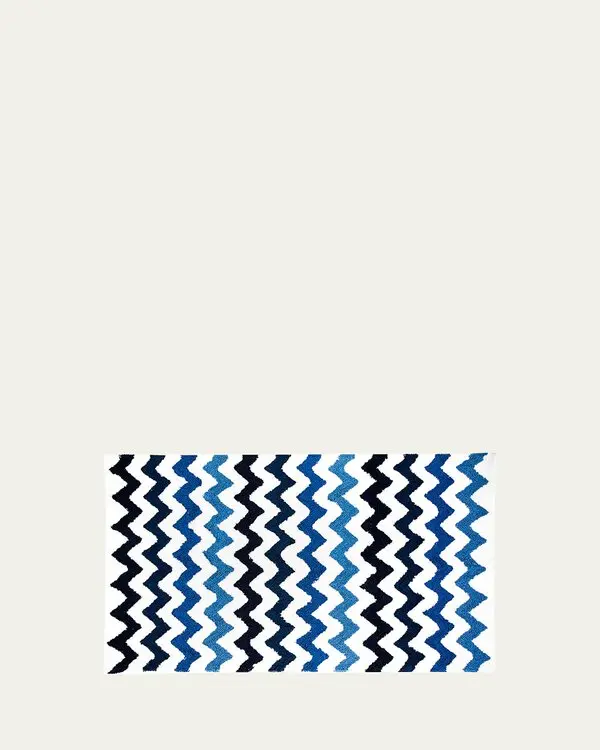 MACKENZIE-CHILDS Royal Zig Zag Bath Rug, Large