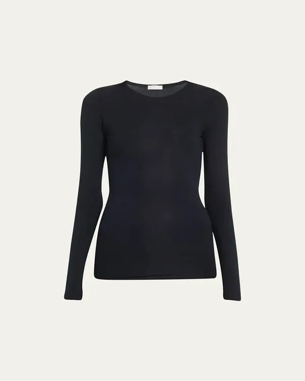 Hanro Soft Touch Long-sleeve Top - Black