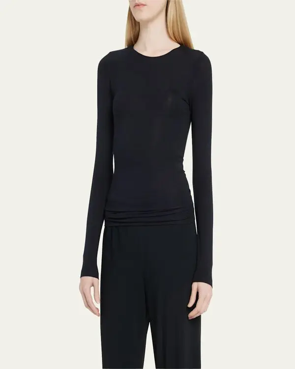 Hanro Soft Touch Long-sleeve Top - Black