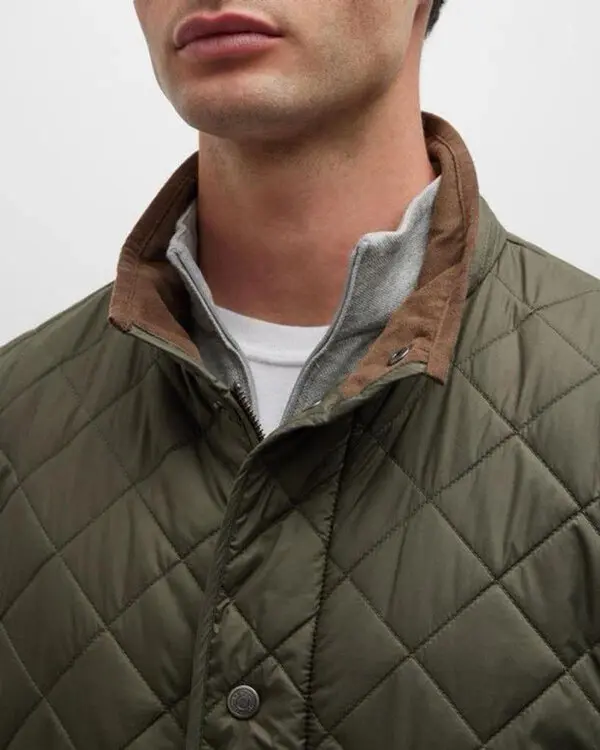 Peter Millar Suffolk Quilted Travel Coat - Olive