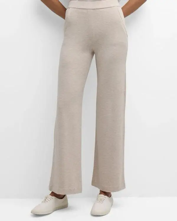 Majestic Filatures French Terry Wide-leg Trousers - Gray