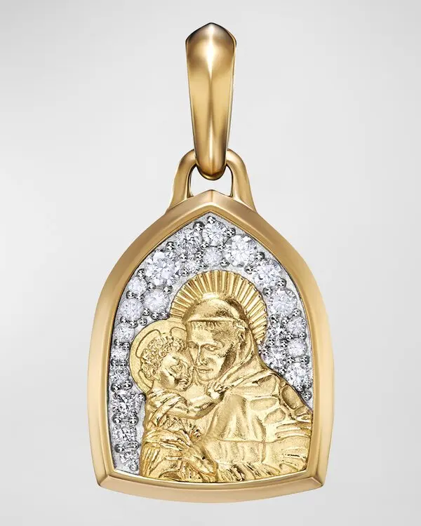 David Yurman St. Anthony 18k Gold And Pendant - Diamond