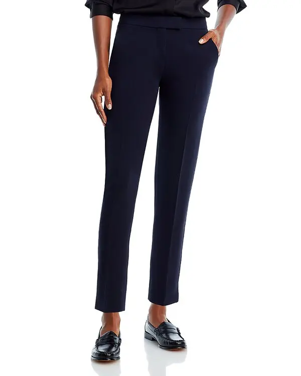 Theory Ibbey Admiral Crepe Straight Pants - Deep Navy