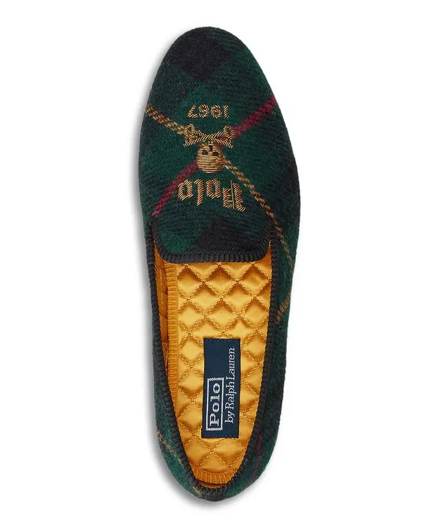 Polo Ralph Lauren Paxton Crest Velvet Slipper - Keys  Skull/green