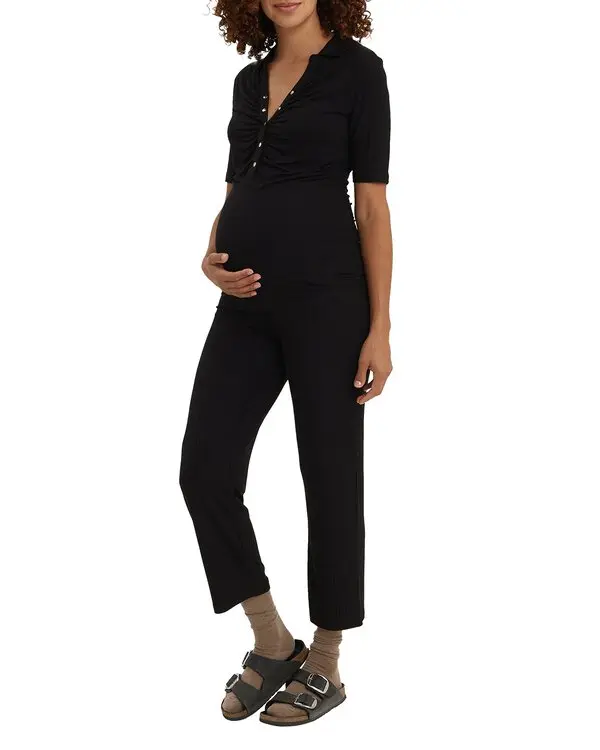 NOM MATERNITY Camilla Ribbed Maternity Pants