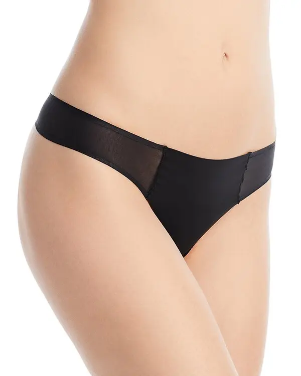 Uwila Warrior Soft Seamless Thong With Mesh - Black