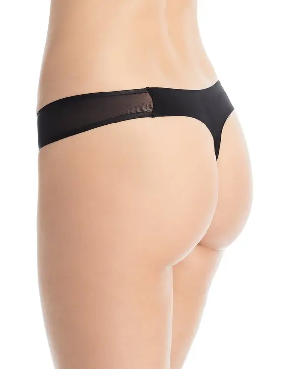 Uwila Warrior Soft Seamless Thong With Mesh - Black