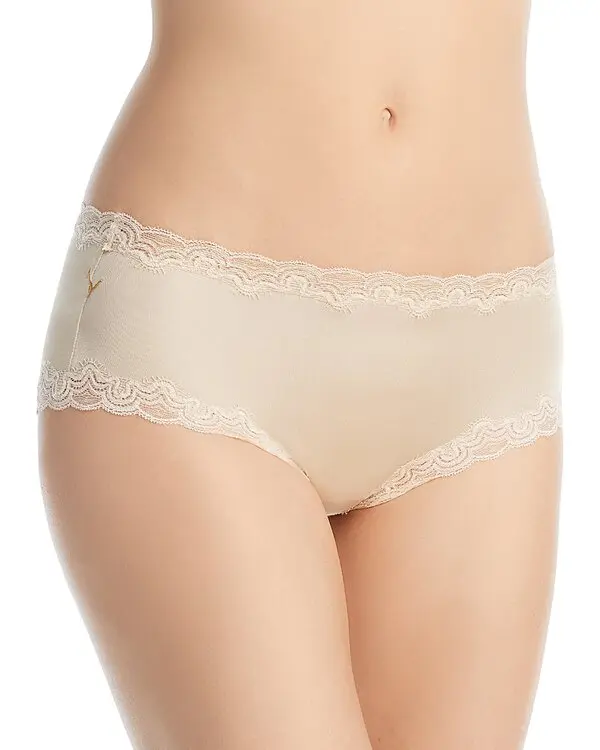Uwila Warrior Silk Lace Trim Briefs - Beige