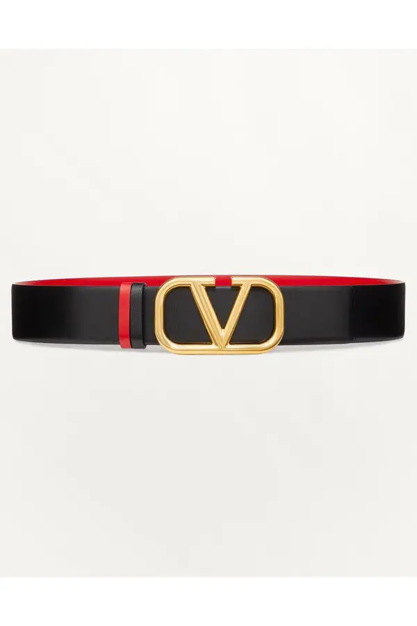 Valentino Garavani Reversible Vlogo Signature Belt - Natural