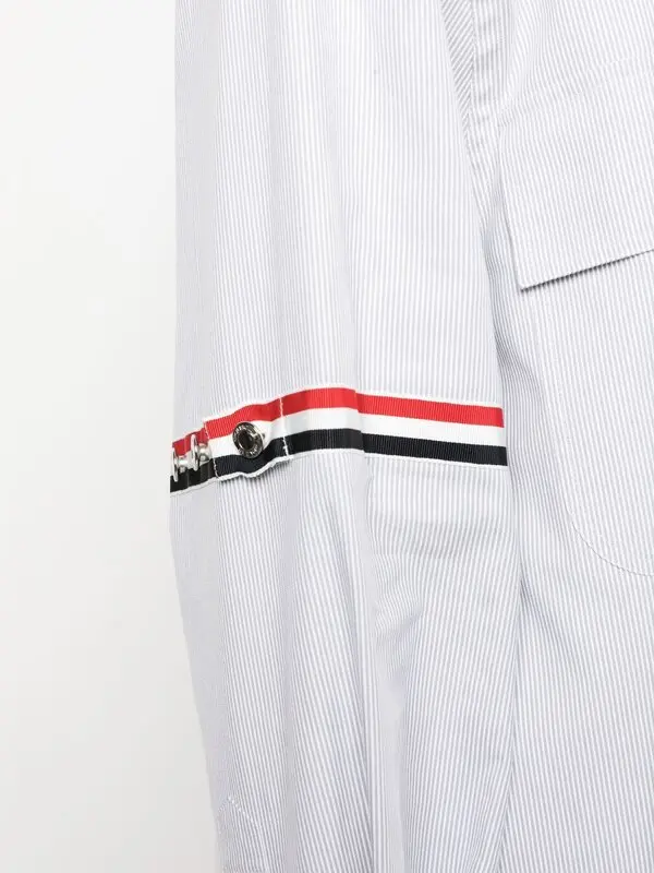 Thom Browne Rwb Stripe Longline Shirt