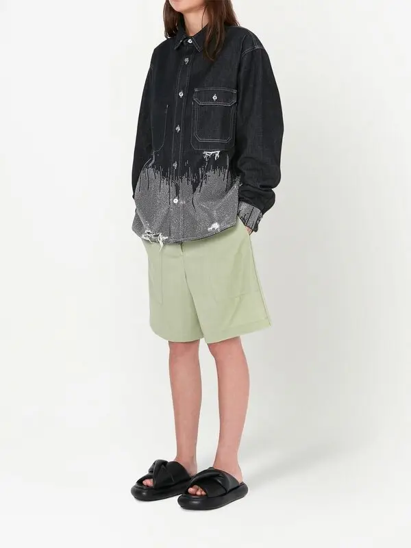 JW Anderson Studded Denim Shirt - Grey